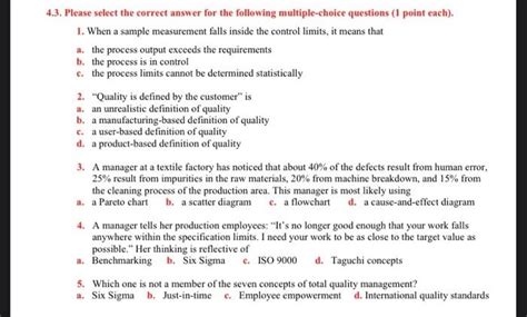 Solved 13 Please Select The Correct Answer For The
