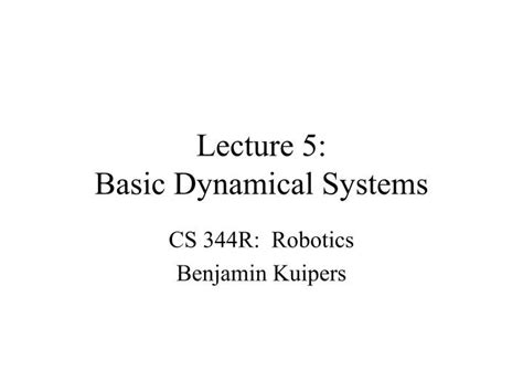 ppt lecture 5 basic dynamical systems powerpoint presentation free