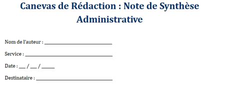 Guide RÉdiger Une Note De SynthÈse Administrative