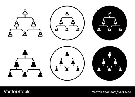 Hierarchical Structure Icon 2 Collection Vector Image