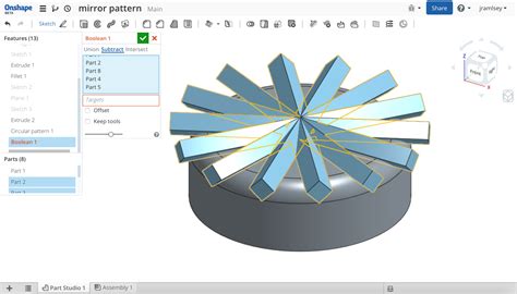 Is It Possible In Onshape Yet To Pattern A Hole Cut Into A Part — Onshape