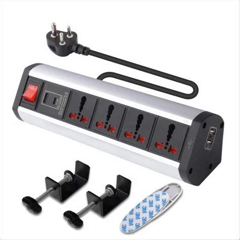 Power Console With 16 Amp Universal Sockets With 95w Pd Charger Desk Clamp Mount Extension Board