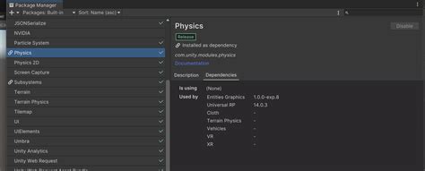 Compilation Error In Legacyjointbakingsystemcs When Physics Engine Module Is Disabled Unity