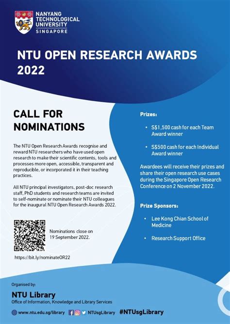 NTU Open Research Awards 2022 Call For Nominations NTU Library