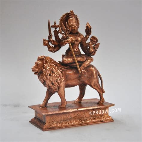 Goddess Durga Devi Copper Idol Prudwi Arts And Crafts