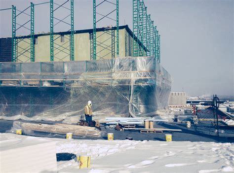 Winter Enclosure Using Overhead Protection Non Stop Scaffolding