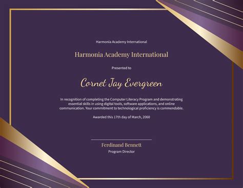 Free Computer Certificate Templates To Edit Online