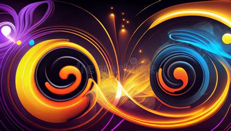 Generative Ai Dynamic Duality Energetic Abstract Background With Vibrant Colors Stock