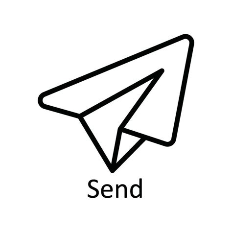 Send Vector Outline Icon Design Illustration Education Symbol On White