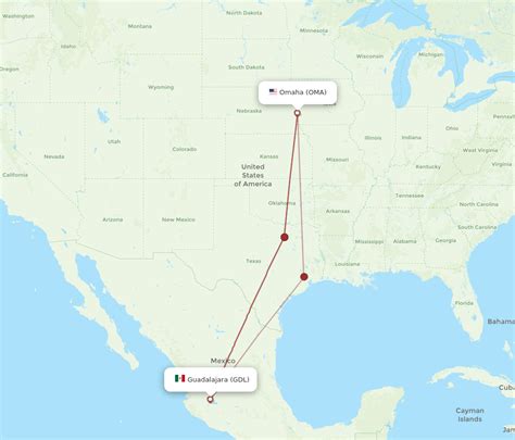 All Flight Routes From Guadalajara To Omaha Gdl To Oma Flight Routes