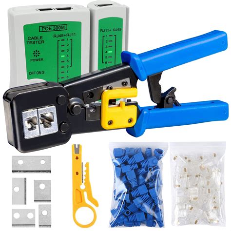 Buy Solsop RJ45 Crimp Tool Kit Pass Through Cat5 Cat5e Cat6 Crimping