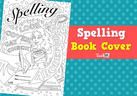 Spelling Book Cover Printable