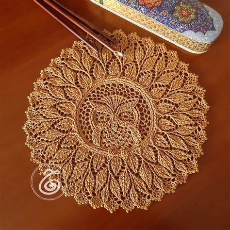 Owl Doily Crochet Home Crochet Doilies Doilies