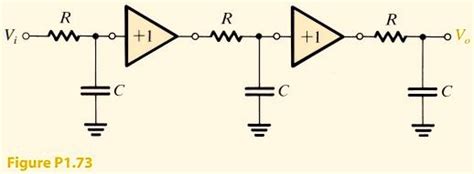 Solved The Unity Gain Voltage Amplifiers In The Circuit Of Fig P173