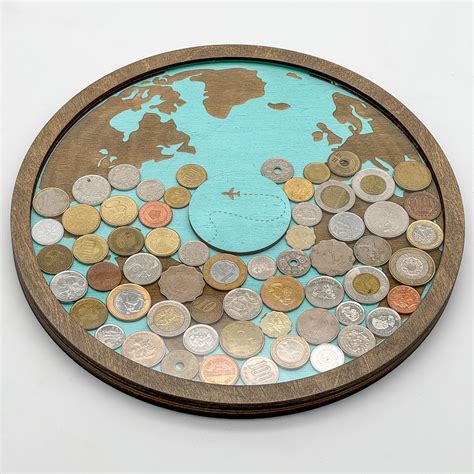 diy coin holder display for the wall coin display travel room decor