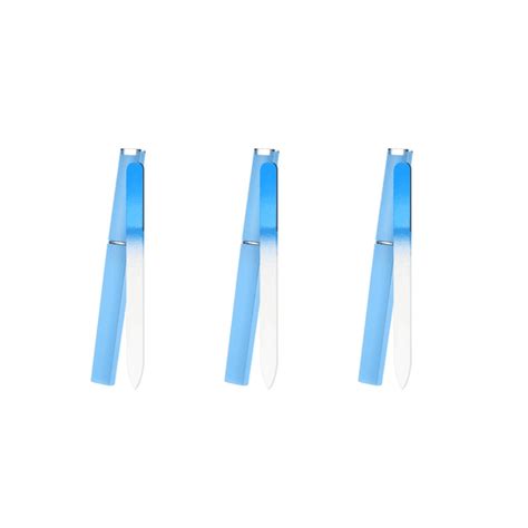 Facega 3 Pcs Nail Buffercrystal Candy Color Glass Nail Filegentle