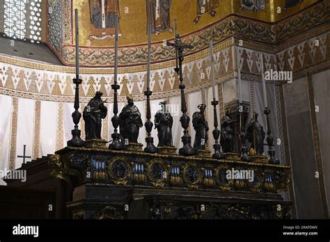 Silver Altar By Luigi Valadier With The Statues Of Saints Louis Ix