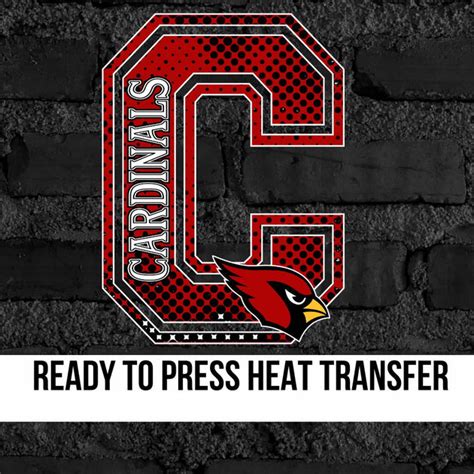 Cardinals Letter With Mascot Dtf Transfer Rustic Grace Heat Transfer