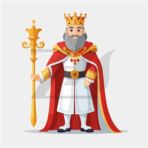 دانلود وکتور پادشاه با لباس سلطنتی دانلود رایگان فایل لایه باز، Psd
