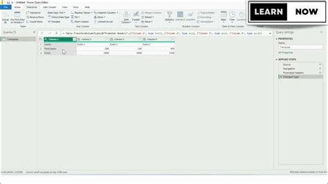 How To Transpose A Table In Power Bi Power Bi Tutorial For Beginners