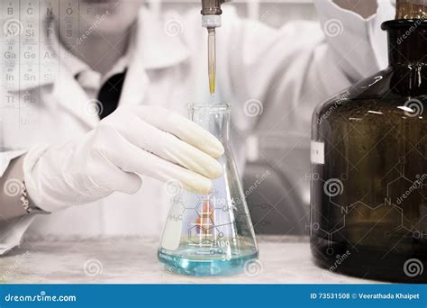 The Woman Who S The Scientist Is Doing The Experiment The Titration Of