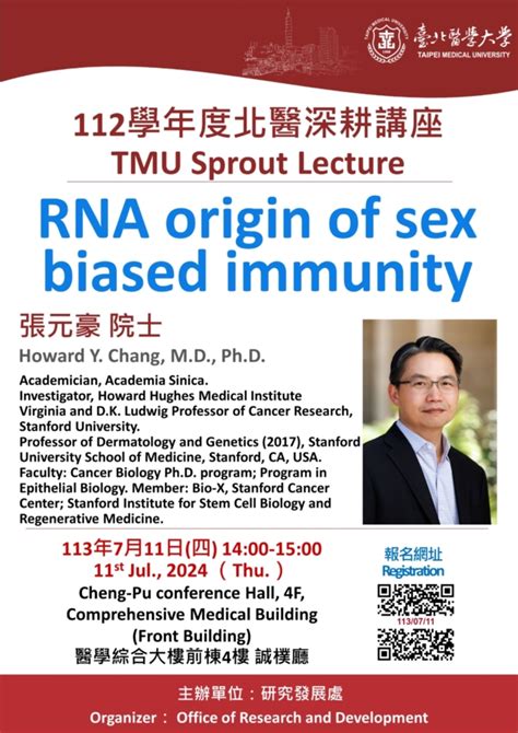 2024 Tmu Sprout Lecture Rna Origin Of Sex Biased Immunity