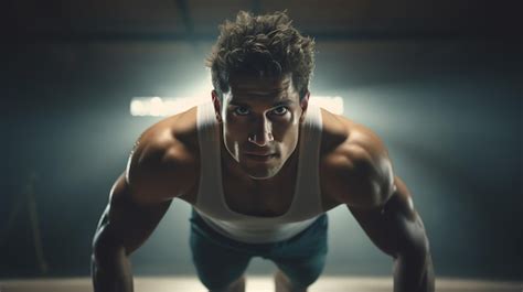 Premium AI Image A Man Doing Push Ups