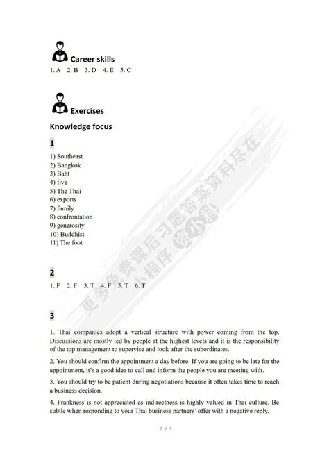 一带一路国家跨文化商务交际教程秦丽莉课后习题答案解析