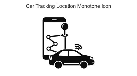 Car Tracking Location Monotone Icon In Powerpoint Pptx Png And Editable
