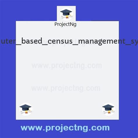 computer based census management system pdf and doc