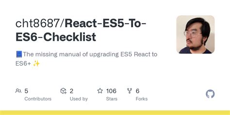 Github Cht8687react Es5 To Es6 Checklist Bluebookthe Missing