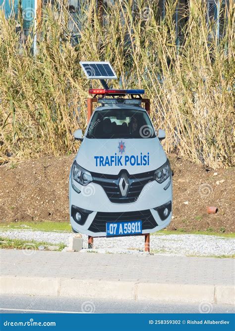 ALANYA TURKEY Feb 10 2022 Fake Police Car On A Road Wayside