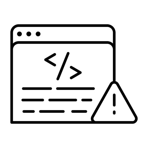 A Flat Design Icon Of Web Coding Error 48208355 Vector Art At Vecteezy