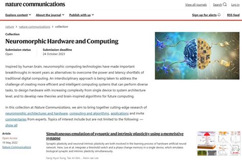 Editor S Collection Of Neuromorphic Computing By Nature Communications