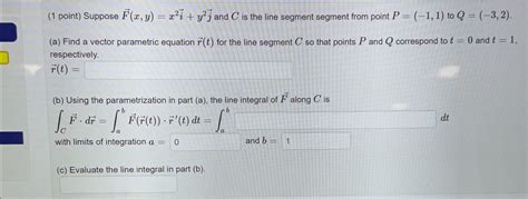 Solved 1 Point Suppose Vec F X Y X2vec I Y2vec J Chegg