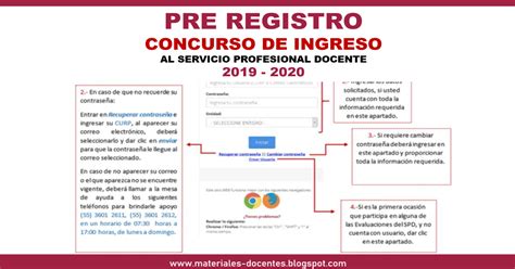 Pre Registro Para El Concurso De Ingreso Al Servicio Profesional Docente 2019 2020
