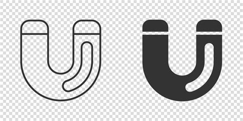 icono de imán en estilo plano atraer ilustración vectorial sobre fondo