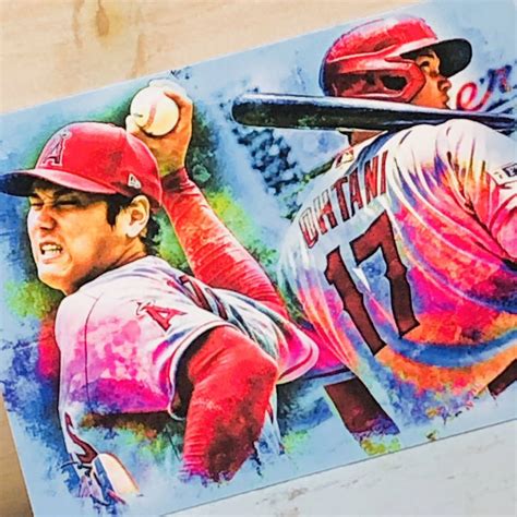 代購代標第一品牌－樂淘letao－★世界に1枚★ 大谷翔平 アート カード エンゼルス Angels Showtime 二刀流 Mlb メジャーリーグ