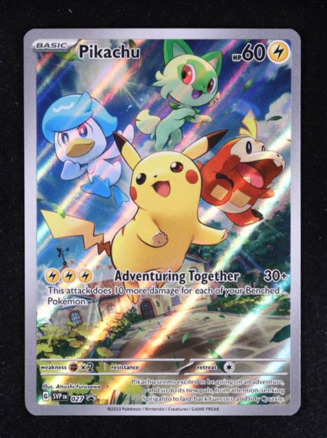 Pikachu 2023 Pokemon Scarlet And Violet Black Star En Full Art Promo 27