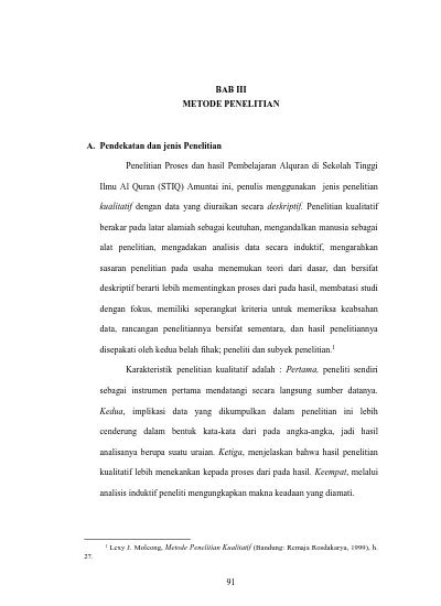 Contoh Skripsi Penelitian Kualitatif Koleksi Gambar