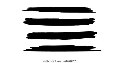 Set Hand Painted Brush Strokesvector Grunge Stock Vector Royalty Free Shutterstock
