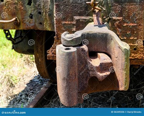 Rusty Train Coupling On A Train Stock Photo Image Of Rusted Grunge
