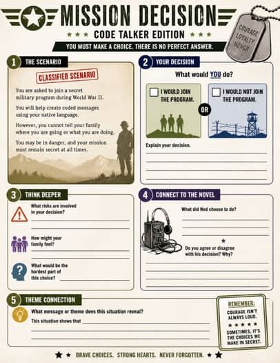 Code Talker Mission Preview Freebie By Room4books Tpt