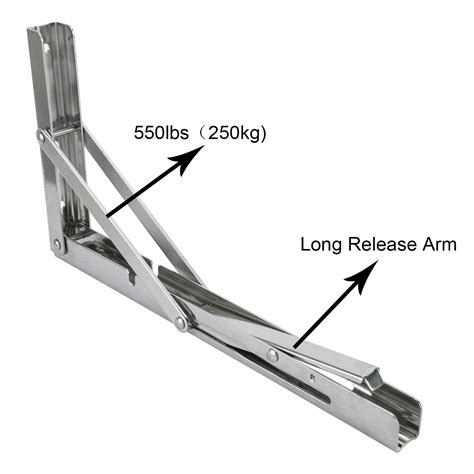 2 Pcs Wall Mount Fold Shelf Bracket For Bench Desk Support Brackets