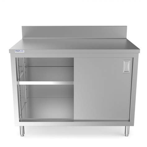 WowPrep D X L Stainless Steel Enclosed Base Work Table With Sl