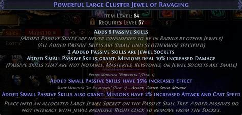 Crafting Help Large Minion Cluster R Pathofexile