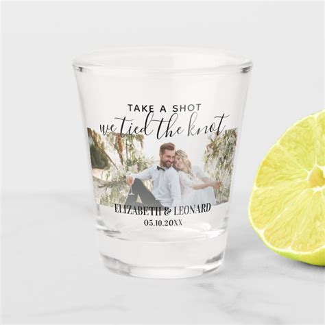 Take A Shot Custom Photo Shot Glass Favor Zazzle
