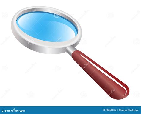 Vector Magnifying Glass Stock Vector Illustration Of Realistic 90668256