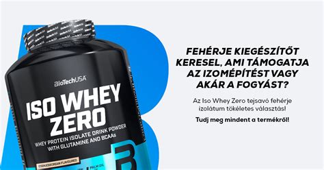 Iso Whey Zero fehérjepor | BioTechUSA