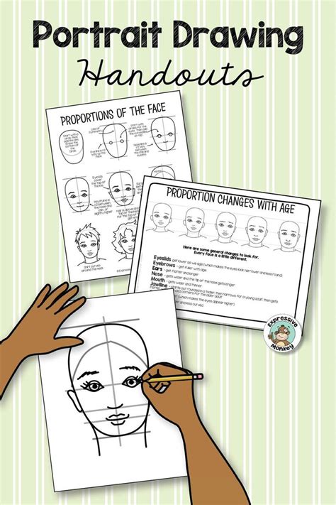 Portrait And Self Portrait Drawing Handouts • How To Draw A Face